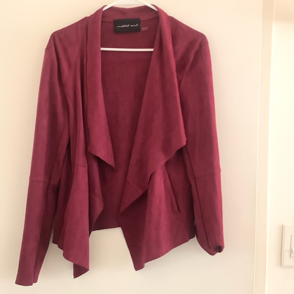 Mustard Seed | Jackets & Coats | Womens Draped Open Front Suede Jacket ...